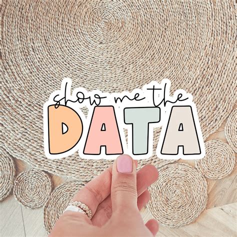 show me the data sticker retro data science bcba funny data data