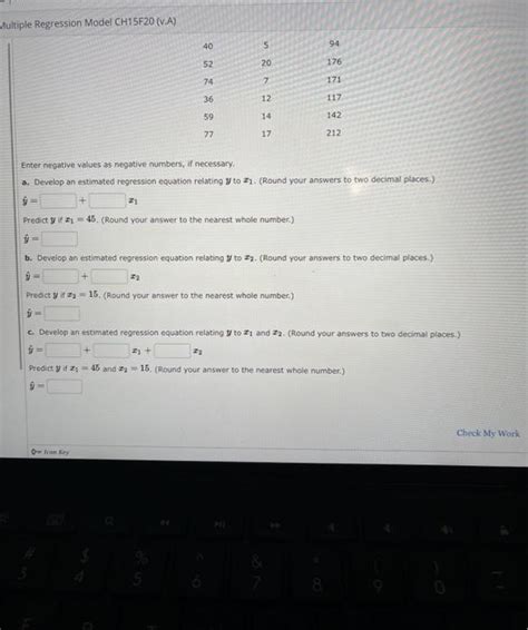Enter Negative Values As Negative Numbers If Chegg