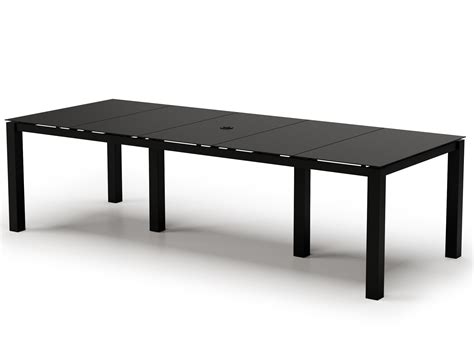 Homecrest Mode Aluminum Rectangular Cafe Table With Umbrella Hole