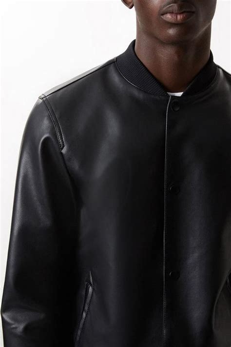 Jackets And Coats Leather Look Bomber Jacket Burton