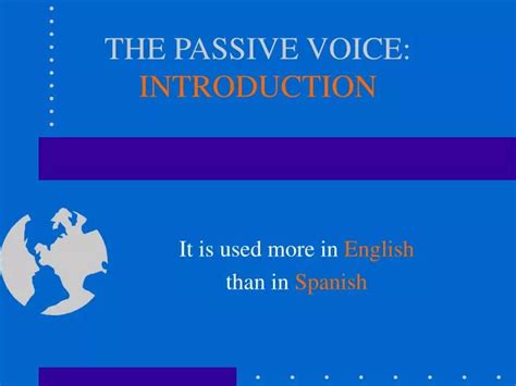 Ppt The Passive Voice Introduction Powerpoint Presentation Free