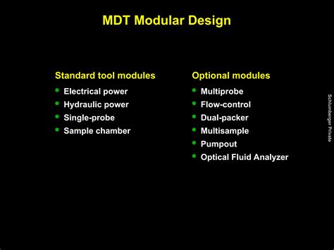 Mdtclientppt Wireline Testers Mdt Modular Formation Dynamics Tester Ppt