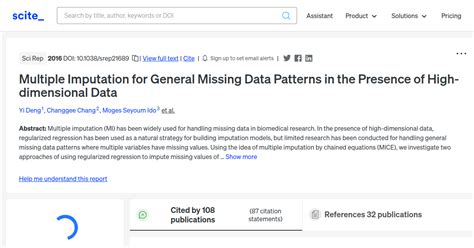 Multiple Imputation For General Missing Data Patterns In The Presence