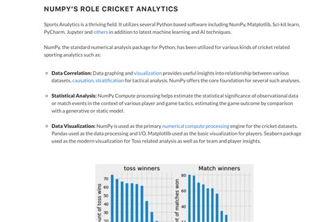 Case Study Sports Analytics Issue Numpy Numpy Org GitHub