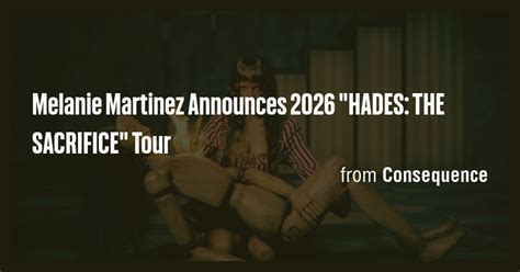 Melanie Martinez Announces 2026 Hades The Sacrifice Tour Briefly