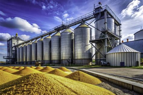 Modern Agricultural Silo Processing Plant HighCapacity Grain Storage ...