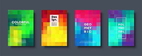 사각형과 다각형 추상적 배경 다채로운 그라데이션 디자인 낮은 폴리 기하학적 사각형 모양 현대 배너 벡터 일러스트레이션 3차원 형태에 대한 스톡 벡터 아트 및 기타 이미지