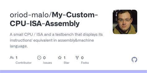 Github Oriod Malomy Custom Cpu Isa Assembly A Small Cpu Isa And A
