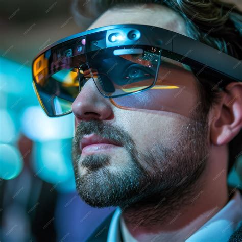 Premium Photo Smart Glasses With Augmented Reality Capabilities Showing Additional Information