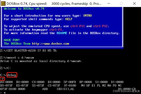 从入门到精通汇编语言 第二章（访问寄存器和内存）内存查看d指令使用方法 Csdn博客