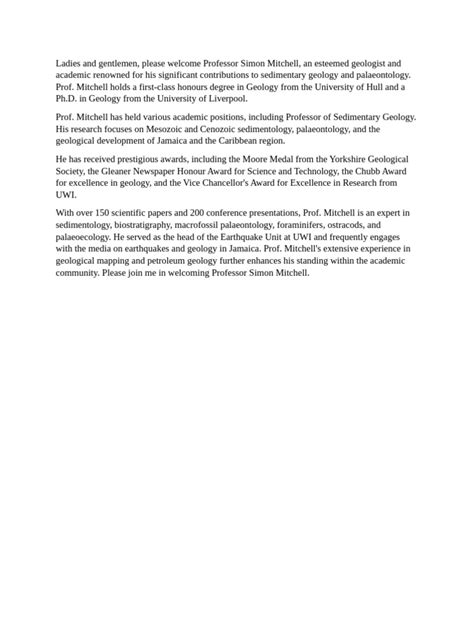 Prof Simon Mitchell Pdf Science And Mathematics