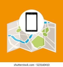 Map Mobile Phone Navigation Vector Illustration Stock Vector Royalty Free Shutterstock