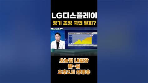 오늘장 내일장 Lg디스플레이2q 실적 기대치 상회하반기 흑자 전망 Shorts Lg디스플레이 Lg디스플레이주가 Oled관련주 Youtube