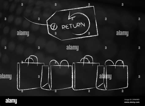 Buy And Return Concept With Shopping Bags And Price Tag Customer Rights When Shopping And Store