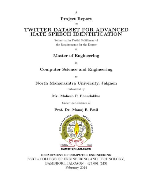 Twitterdatasetforadvancedhatespeechidentificationfinal Pdf Machine Learning Hatred