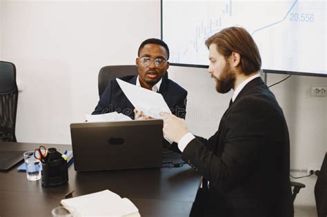 Two Busines Partners Men In The Office Stock Image Image Of Work