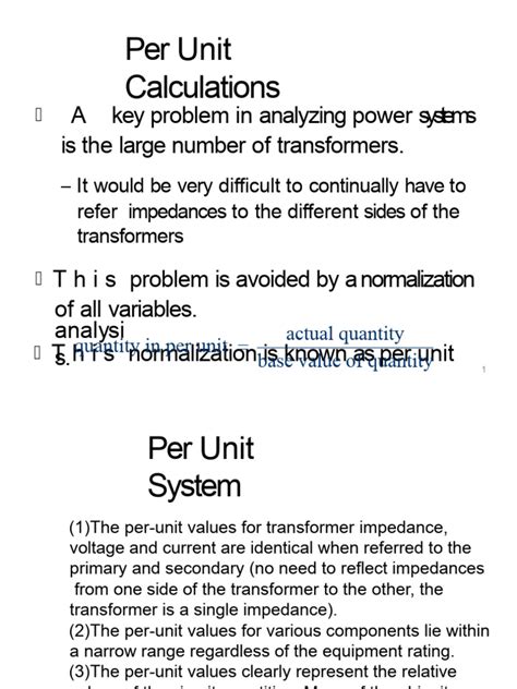 Per Unit Analysis In Power Systems Pdf Electronic Engineering