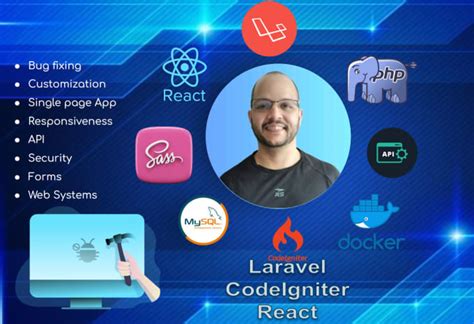 fix and customize your web using laravel codeigniter and react by
