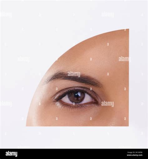 I Spy With My Little Eyea Beautiful Young Woman Through A Cut Out