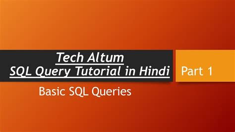 Sql Queries For Practice Part 1 Basic Sql Query Youtube