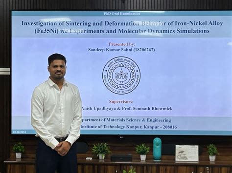 Phd Iitkanpur Materialsscience Mdsimulation Deformation Sintering