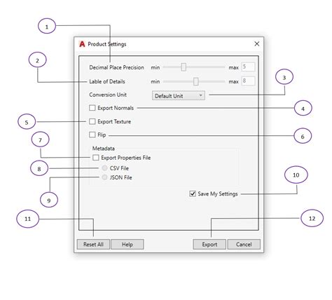 Cadsum Stl Exporter For Autocad Settings Cadsum