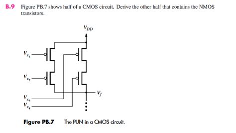 Solved B 9 Figure PB 7 Shows Half Of A CMOS Circuit Chegg Com