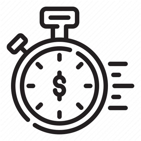 Stopwatch Fast Is Money Dollar Clock Express Icon Download On