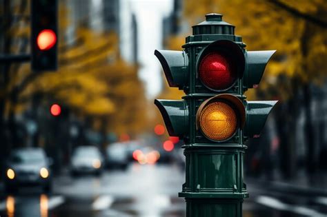 Premium Photo A City Crossing With A Semaphore Red Light In Semaphore Traffic Control And