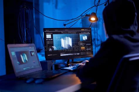 Programmer Working With 3d Graphics On Computer Stock Image Image Of Programmer Hacking