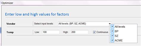 categorical predictor variables in design of experiments doe sigmazone