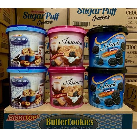 Jual Biskitop Choco Chip Biskitop Butter Cookies Biskitop Black Cookies Termurah Shopee