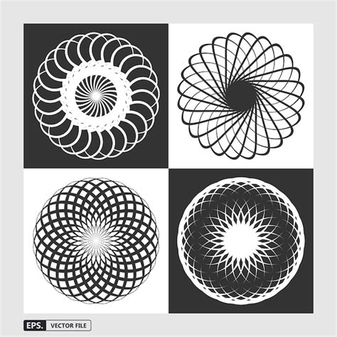 Premium Vector Set Of Geometric Circle Vector Illustration