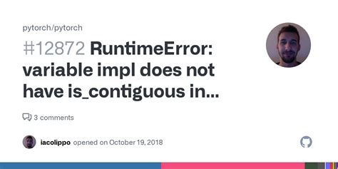 Runtimeerror Variable Impl Does Not Have Iscontiguous In C