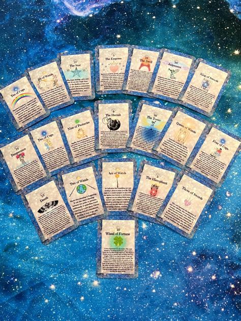 Mystic Visions Tarot Deck Tarot Cards Advanced Tarot Large Tarot