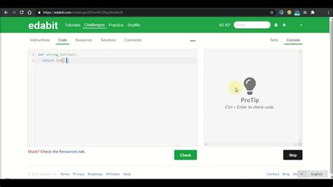 return a string as an integer python edabit challange beginners