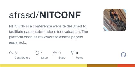 Github Afrasdnitconf Nitconf Is A Conference Website Designed To Facilitate Paper