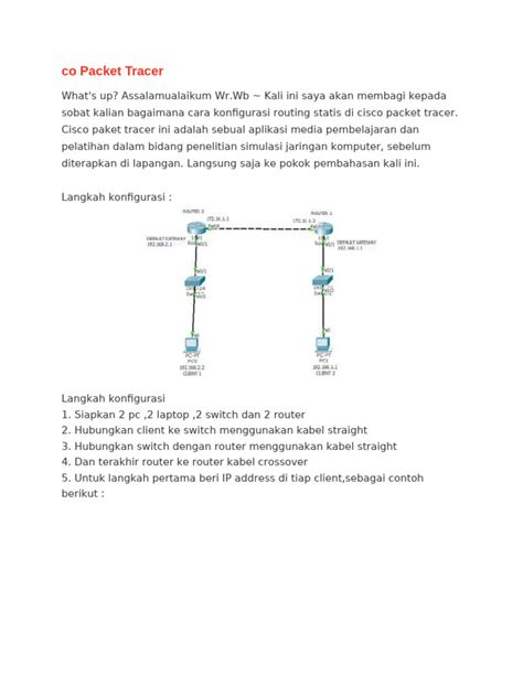 Konfigurasi Routing Statis Pdf