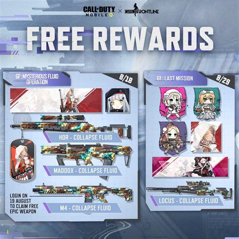 Gfl Collab Free Rewards For Cn And Garena R Callofdutymobile