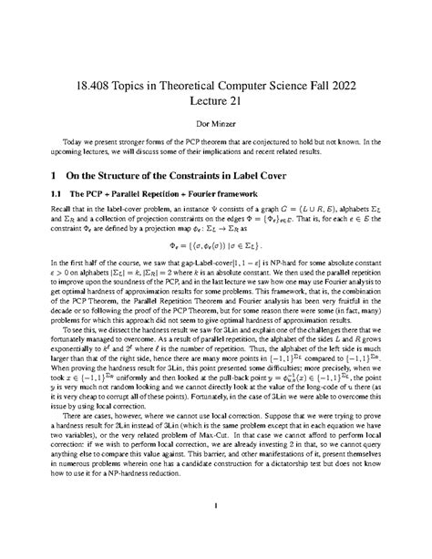 Topics In Theoretical Computer Science Lecture 21 18topicsintheoreticalcomputersciencefall2022