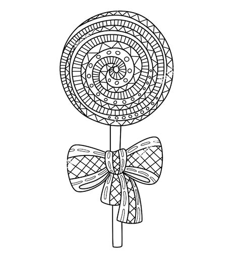 Lutscher Mit Bogen Mandala Zum Ausmalen Kostenlos Malvorlagen Und