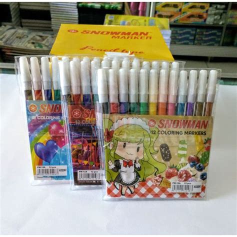 Jual Spidol Snowman Set Warna Pw A Shopee Indonesia