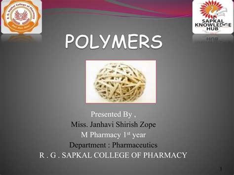 Introduction To Polymer Chemistry Pptx
