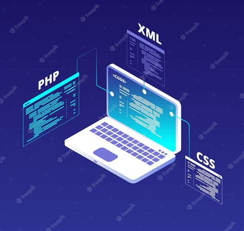Conceito De Codificação Desenvolvimento De Sites E Programação De Software De Aplicativos Com