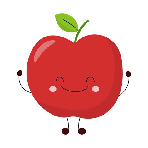 Cute Apple Vector 26146660 Vector Art At Vecteezy