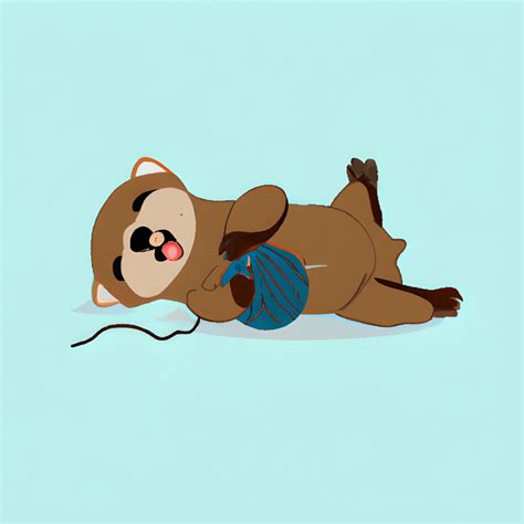 Gráfico Otter Knitting Chibi · Creative Fabrica