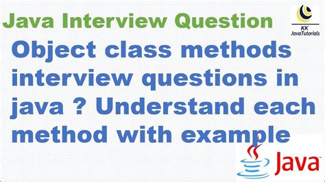 Object Class Methods Interview Questions In Java Understand Each