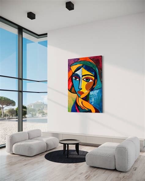 Picasso Inspired Canvas Fragmented Emotions Canvas Wall Art After