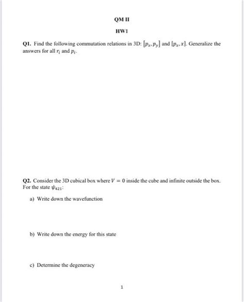 solved q1 find the following commutation relations in 3d