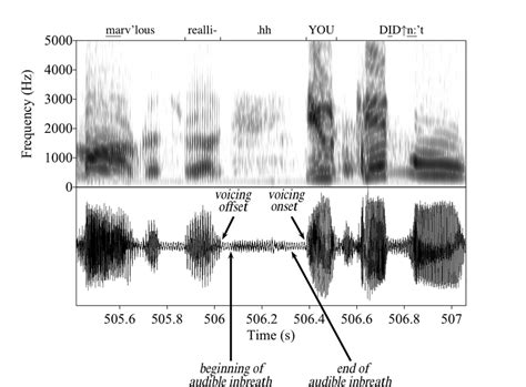 Labelled Waveform Lower Part And Spectrogram Upper Part Of Fragment Download Scientific